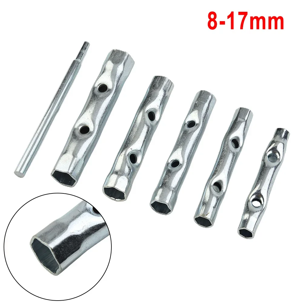6PC-8-17mm-Metric-Tubular-Box-Wrench-Set-Tube-Hollow-Socket-Wrench ...