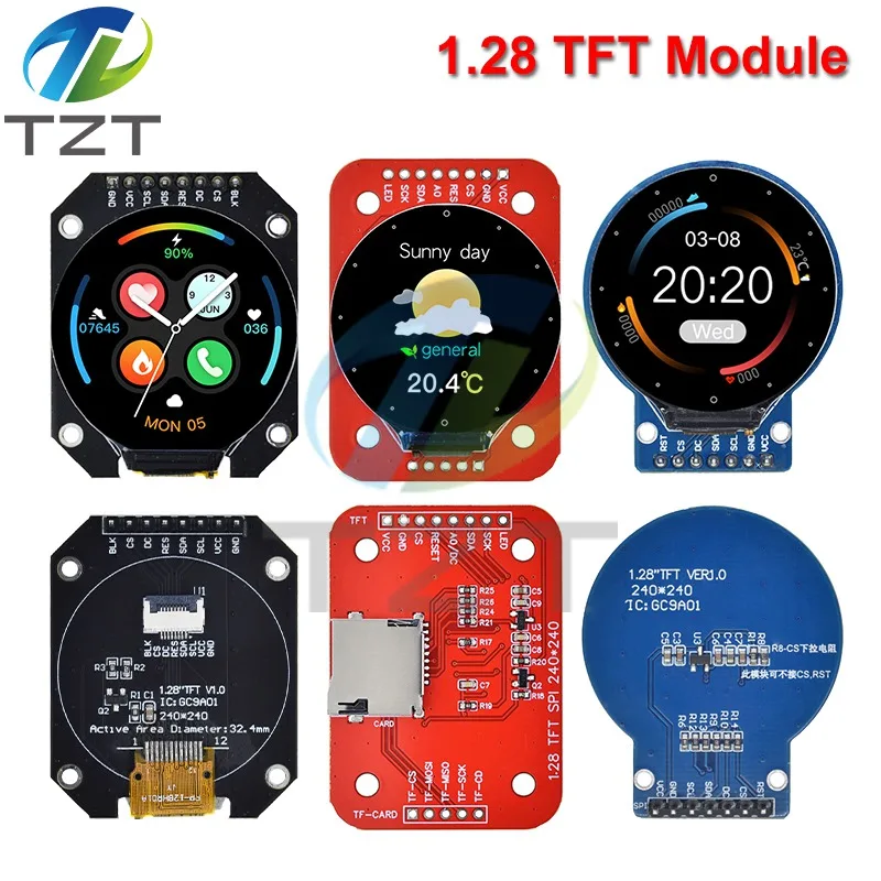 TFT-Display-1-28-Inch-TFT-LCD-Display-Module-Round-RGB-240-240-GC9A01 ...