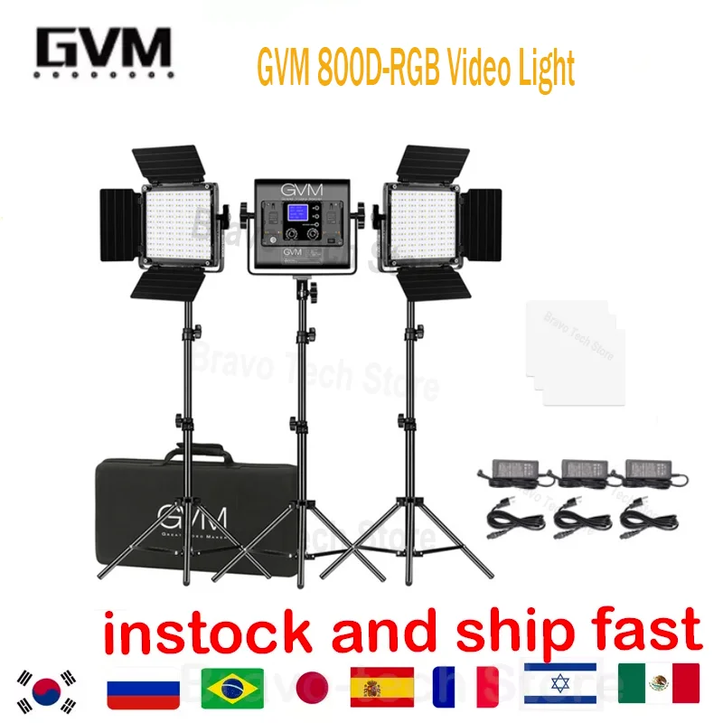GVM-800D-RGB-3kit-Photoflood-Camera-Photographic-Professional-Lighting ...