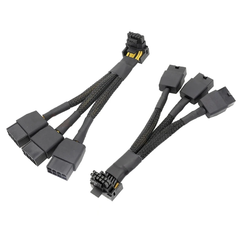 16Pin GPU Cable to 3X8Pin Pcie 16AWG PCIE5.0 12VHPWR 600W 90° Right ...