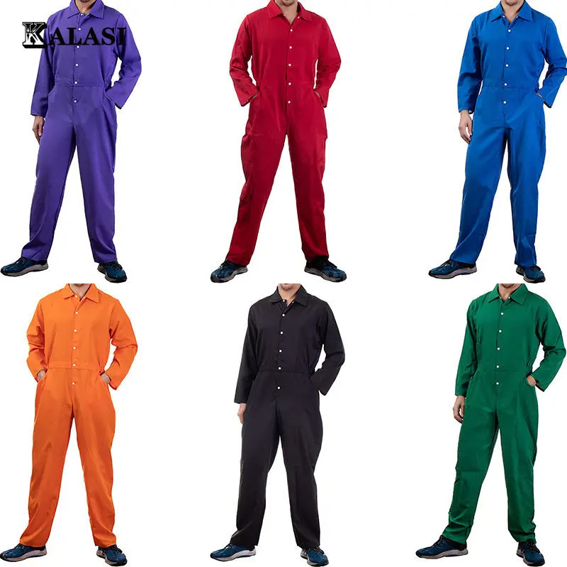 New Arrival Unisex Halloween Overall Costume Prisoner Red Orange ...