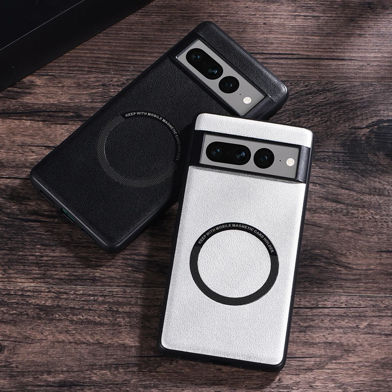 For-Google-Pixel-7-Pro-Magnetic-Magsafe-Case-PU-Leather-Wireless ...