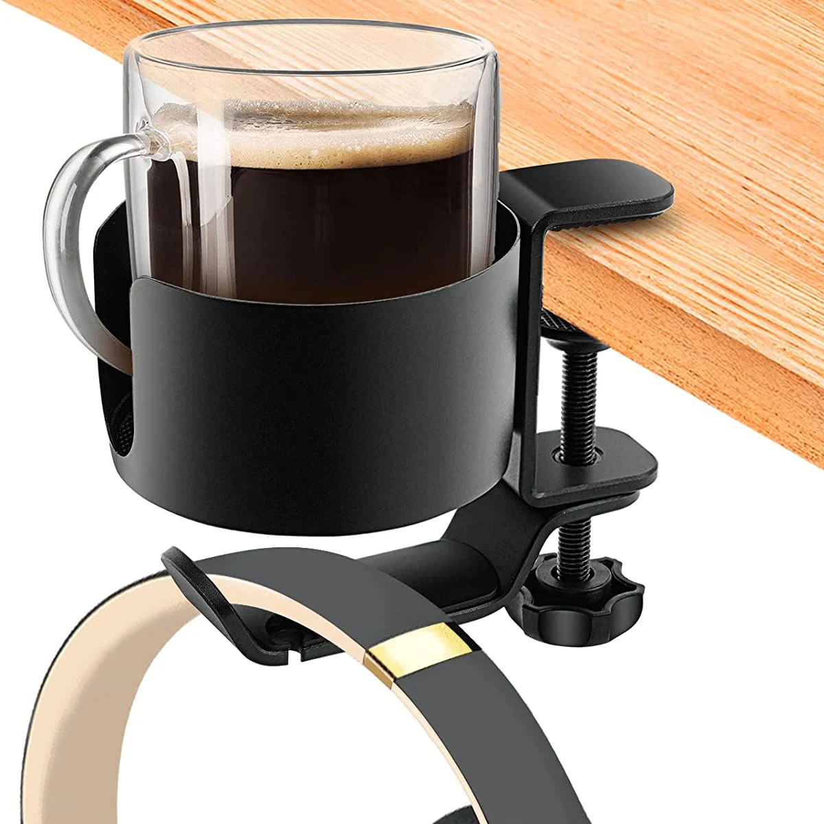 Desk-Cup-Headphone-2-In-1-Holder-Universal-Gaming-Headset-Hanger-Mount ...