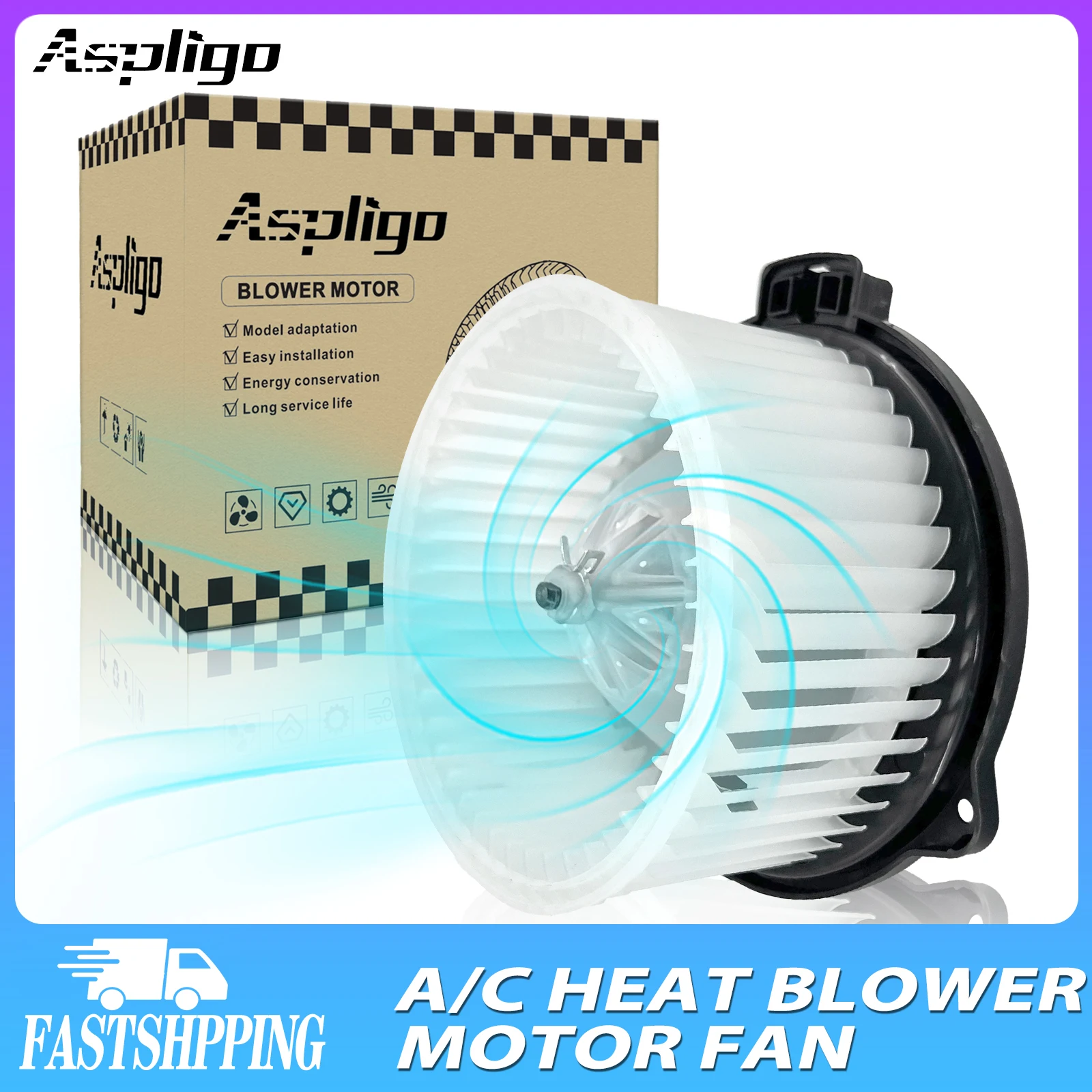 Aspligo Air Conditioner AC Heater Blower Motor With Fan Cage For Toyota ...