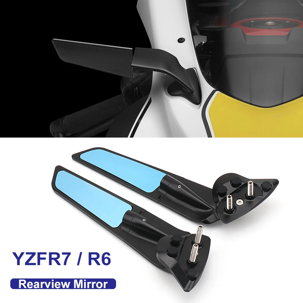 New Black Rearview Side Mirrors 360° Rotatable For YAMAHA YZF R6 r6 ...