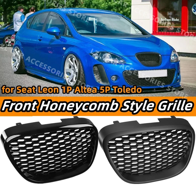Honeycomb-Front-Bumper-Grill-for-Seat-Leon-1P-MK2-Altea-5P-Toledo-MK3 ...
