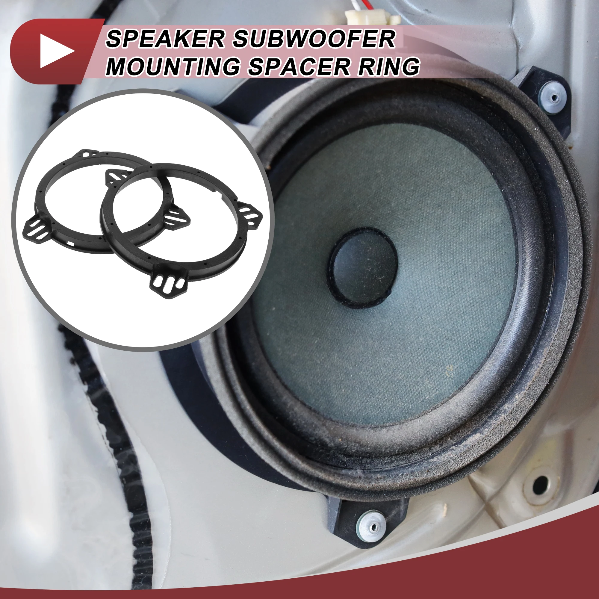 X Autohaux 2 Pcs Audio Coaxial Speaker Speaker Spacer Ring Tweeter ...