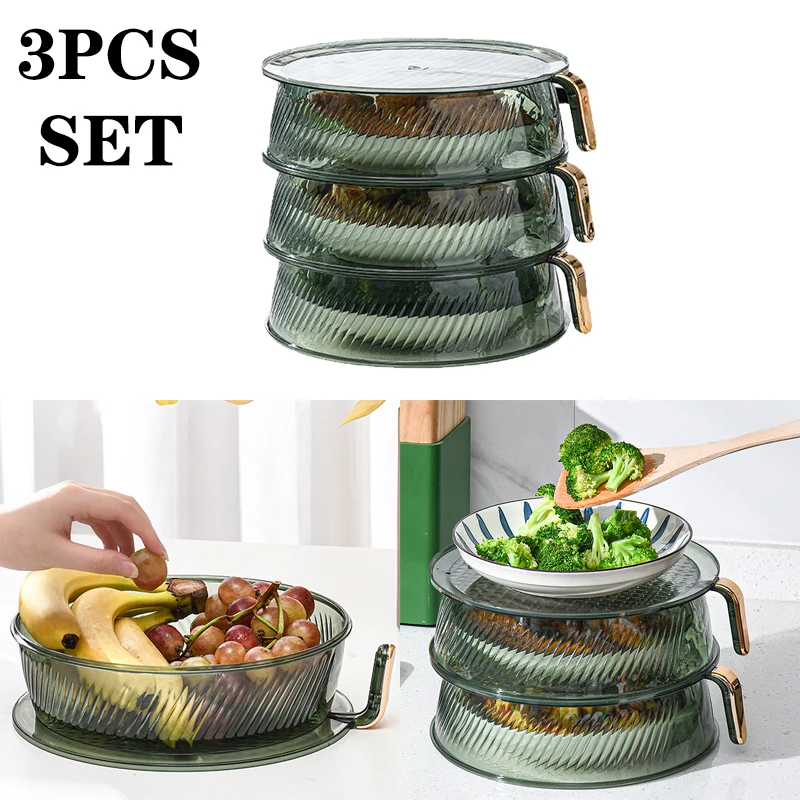 New-Insulated-Vegetable-Cover-Dustproof-Fruit-Platter-Rack-Stackable ...