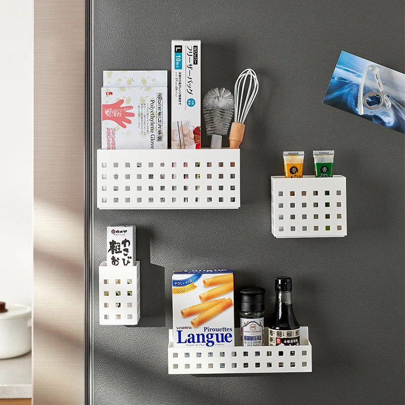 Japanese-Magnetic-Storage-Rack-Fridge-Wall-Mounted-Box-Holder-No ...