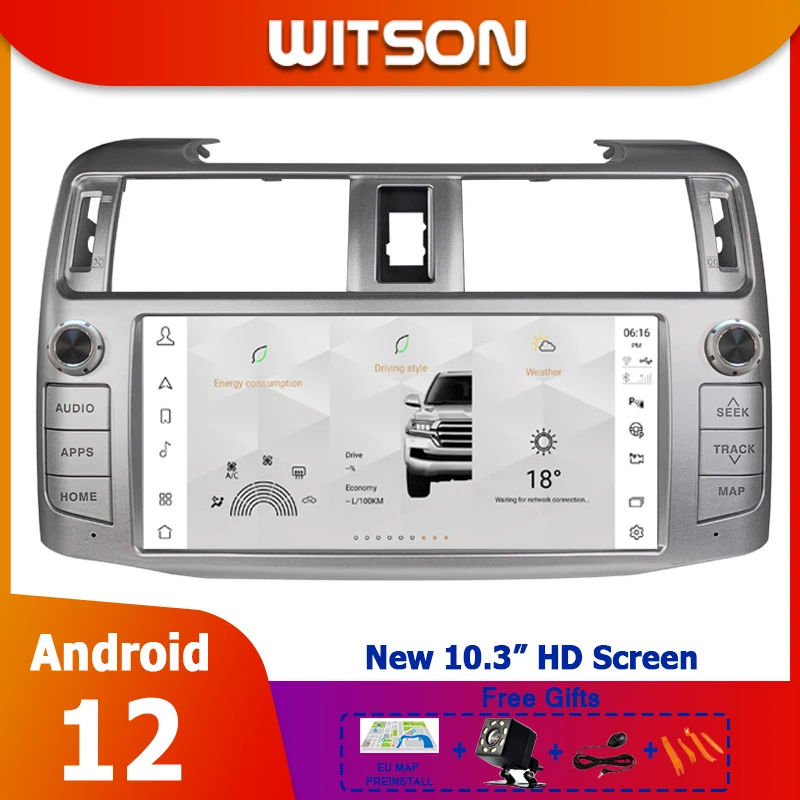WITSON Radio For TOYOTA 4Runner 2009-2022 Car Parts Media Player 10.3 ...