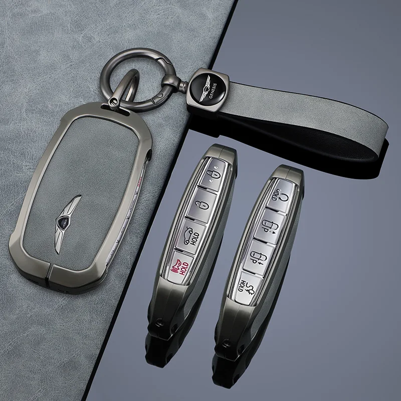 For Hyundai Genesis GV60 GV90 G90 G70 G80 EQ900 Zinc Alloy Car Key Case ...