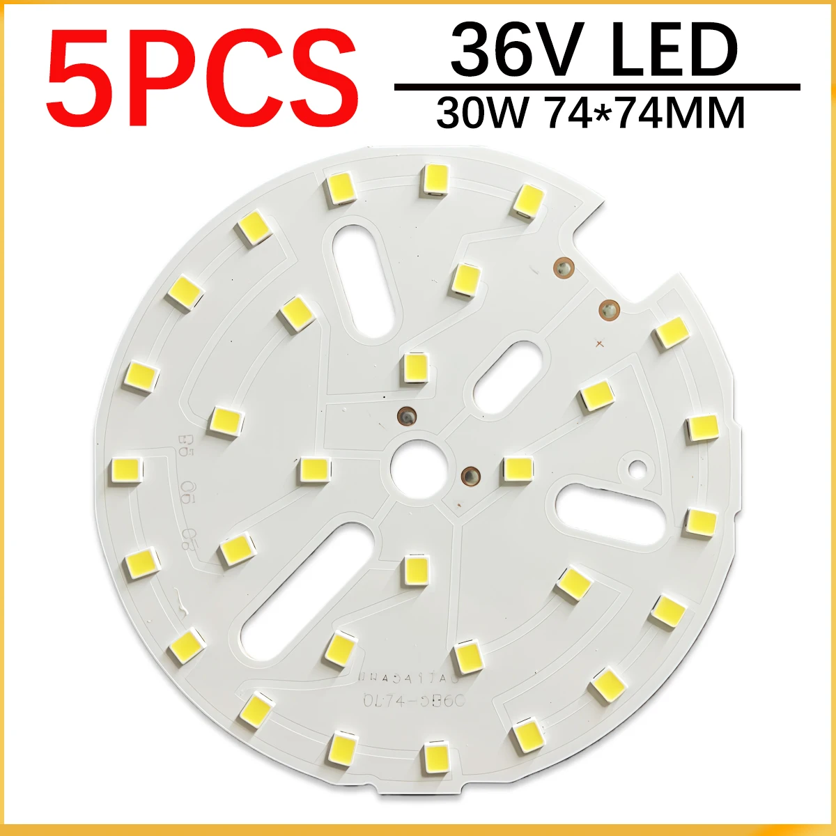 5PCS LED Light Board 24-30W 74MM SMD 2835 Chips 36V For DIY Bulb ...