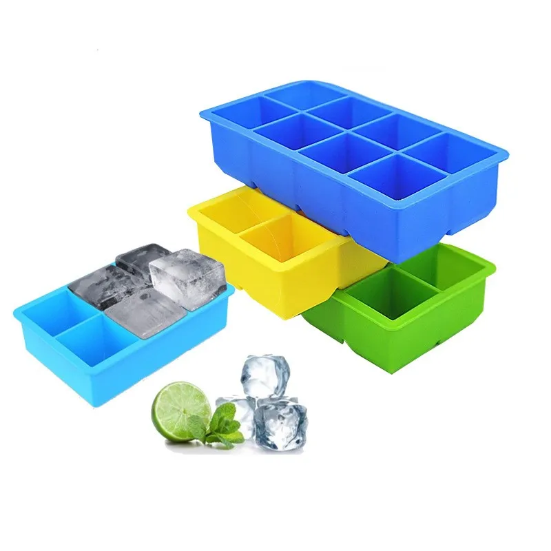 Big-Square-Ice-Tray-Mold-Ice-Maker-Food-Grade-Silicone-DIY-Bar-Pub ...