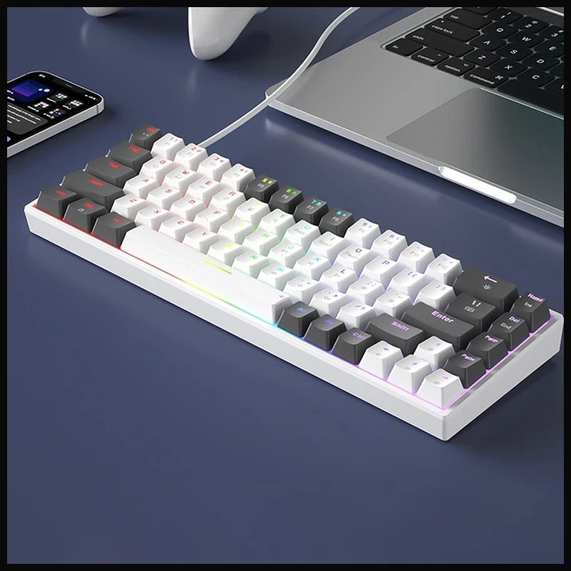 Bow-G68s-Hot-Swappable-Mechanical-Keyboard-68-Key-Wired-Mini-Portable ...