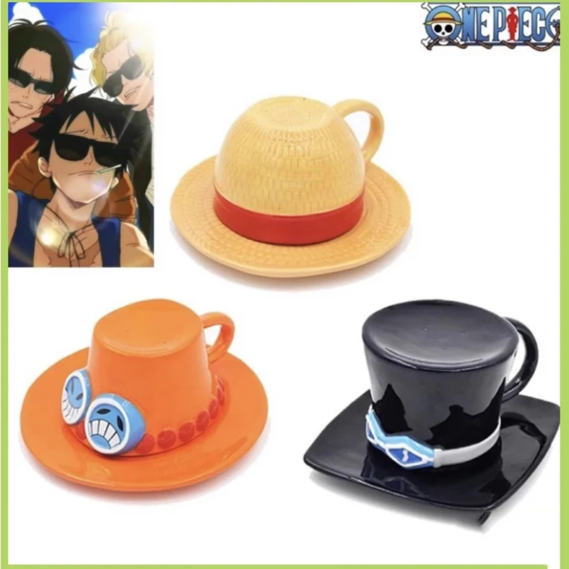 Taza-de-caf-de-una-pieza-vaso-de-cer-mica-Luffy-figura-de-Anime ...