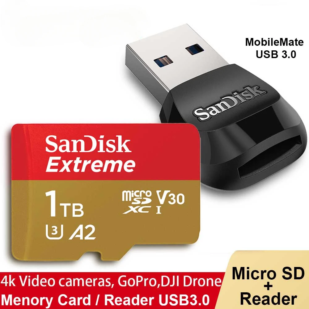 SanDisk-Extreme-Micro-SD-Card-Reader-para-C-mera-Drone-MobileMate-USB-3 ...