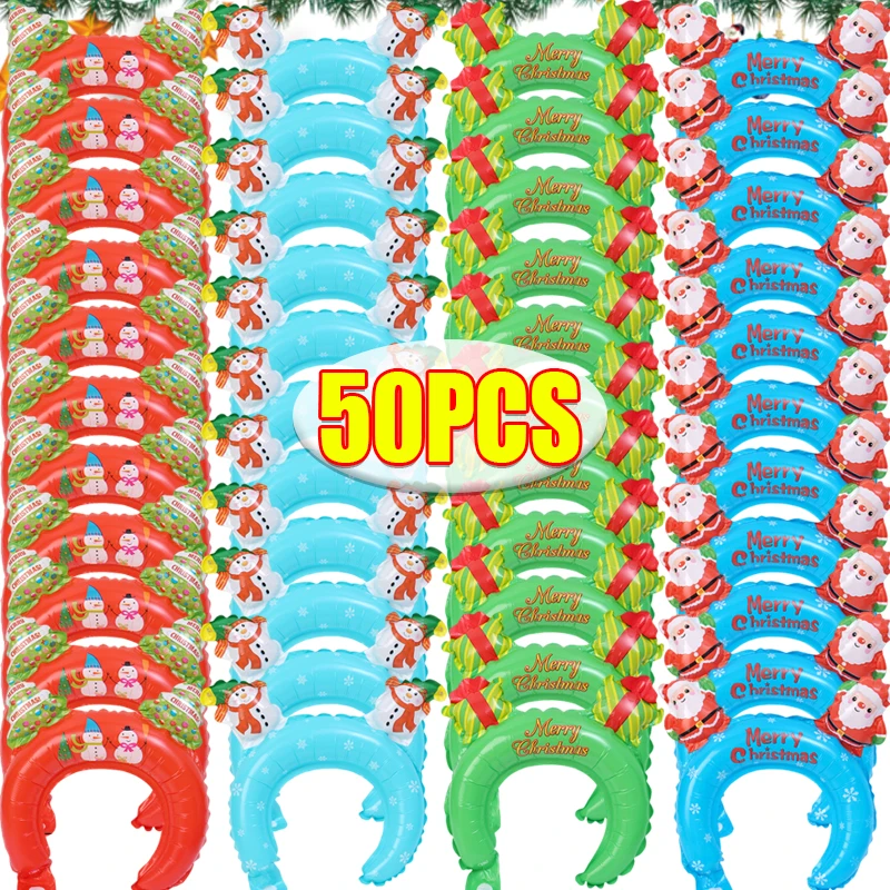 50-10PCS-Christmas-Balloon-Inflatable-Headband-Balloon-Aluminum-Foil ...
