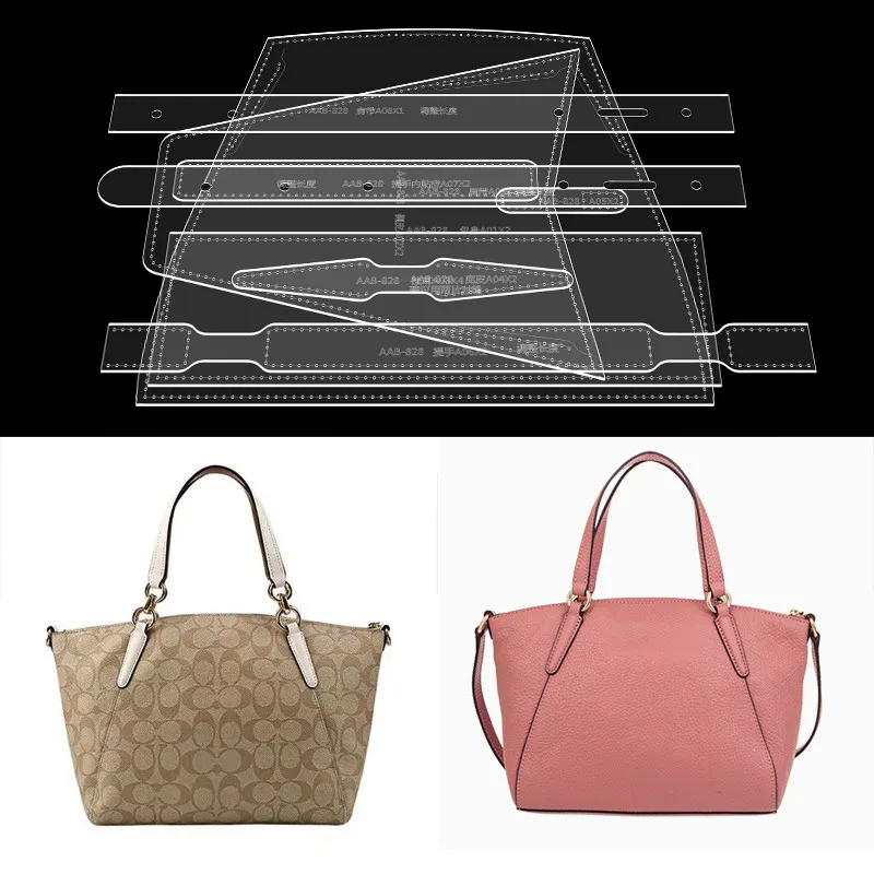 1Set-Transparent-Tote-Shoulder-Bag-For-omen-Leather-Craft-Acrylic ...