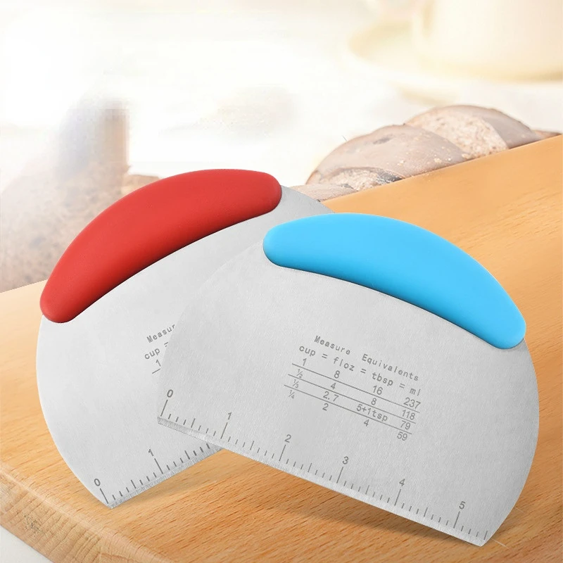 Stainless-Steel-Pastry-Cutter-Flour-Pastry-Scraper-Chopper-Scale-Dough ...