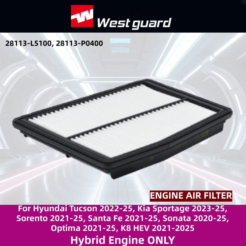 Filtro de aire del motor para Hyundai Tucson 2022-25, Kia Sportage 2023 ...