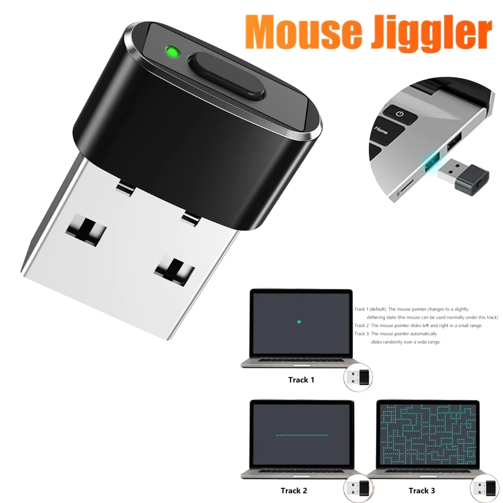 Mini Mouse Jiggler Undetectable Automatic Mover USB Port Shaker Wiggler ...