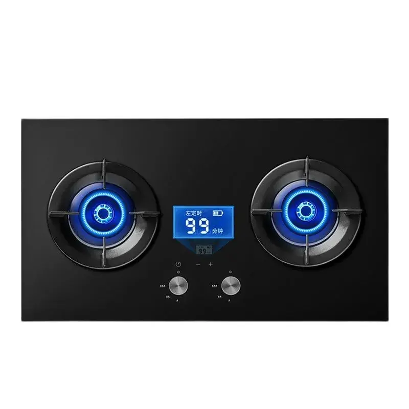gas-cooking-stove-Double-Burner-Table-Top-Built-in-Left-Timer-Flame ...