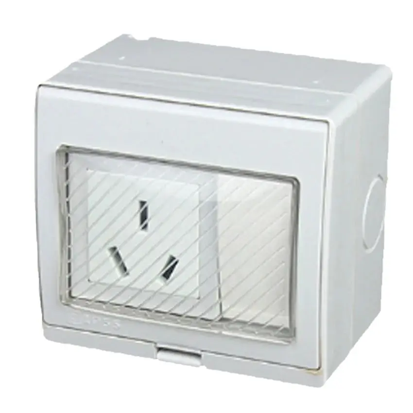 Waterproof-AU-16A-250V-1Way-IP55-Outdoor-Splash-proof-Anti-UV-Surface ...