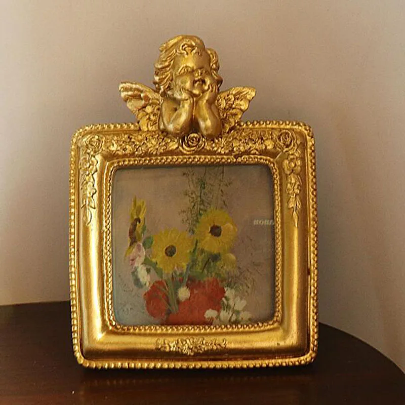European-Style-Gold-Color-Resin-Photo-Frame-Relief-Angle-Picture-Frame ...