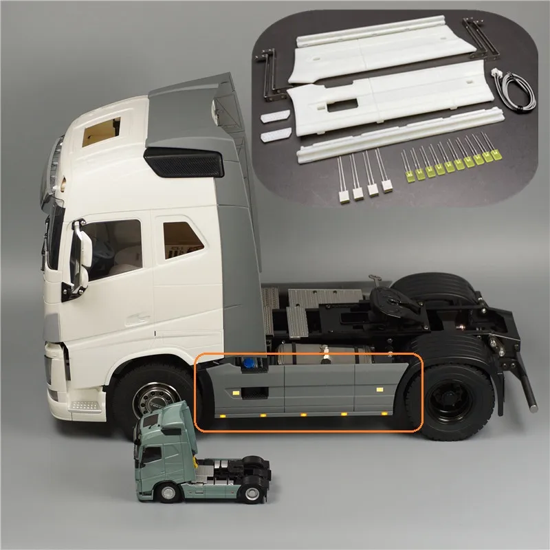 4X2-2-Axle-Side-Skirt-Panel-Kit-with-Light-For-1-14-Tamiya-RC-Truck ...