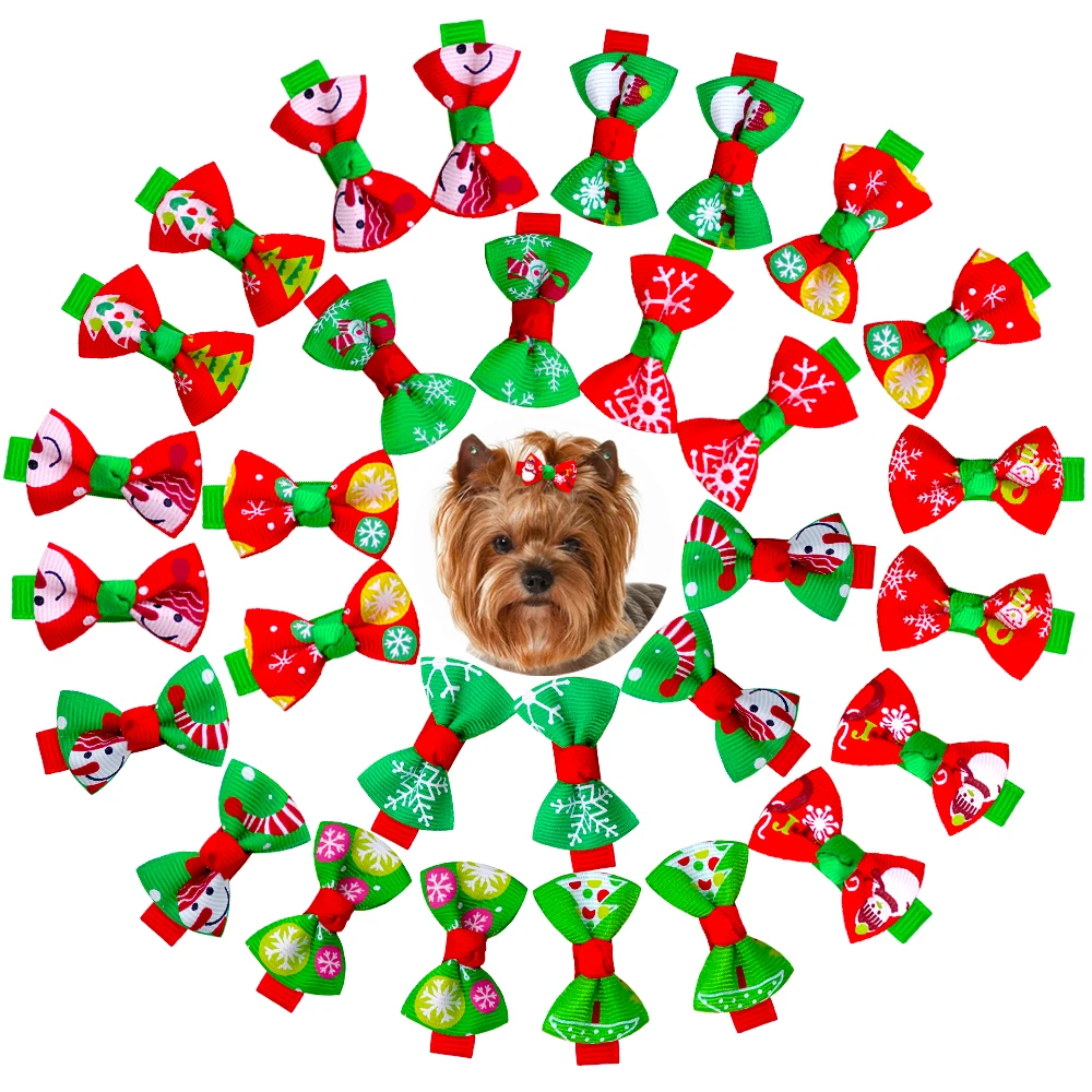 10pcs-Small-Dog-Bows-Fashion-Cute-Pet-Dog-Ribbon-Bow-Christmas-Pet ...