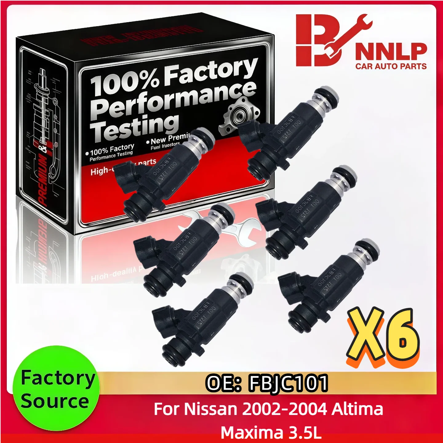 SET 6 Flow Matched Fuel Injectors FITS For Nissan 2002-2004 Altima ...
