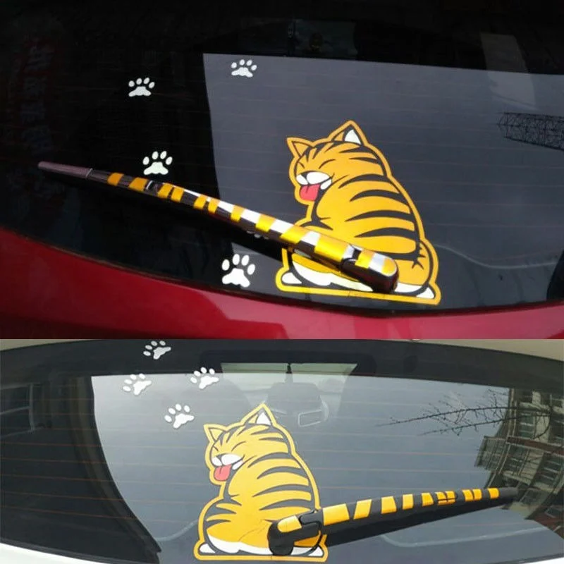 Funny-Cat-Car-Stickers-Moving-Tail-Rear-Windshield-Cartoon-Reflective ...