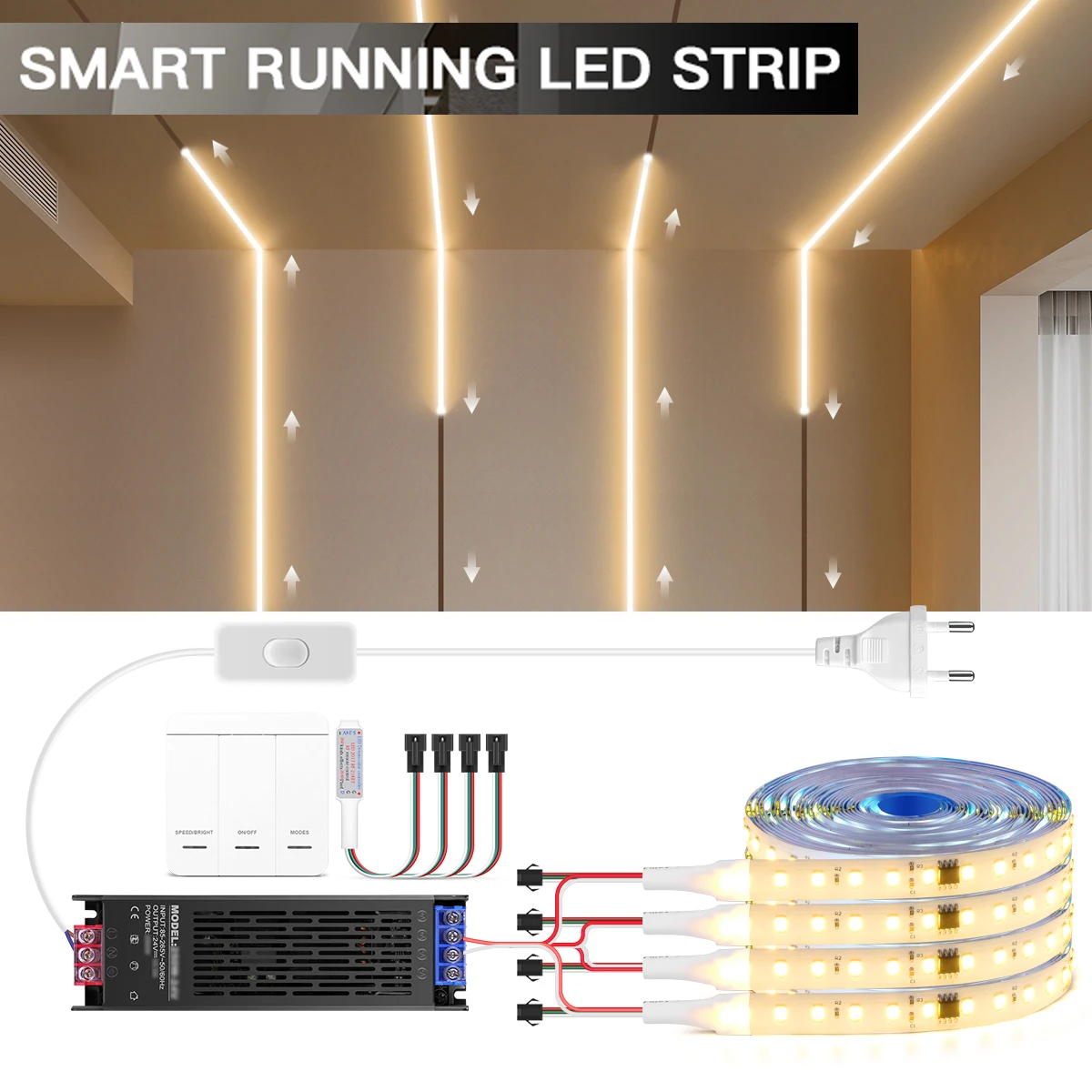 Smart Addressable Pixel WS2811 LED Strip Light 1-4pcs 5M 10M Running ...