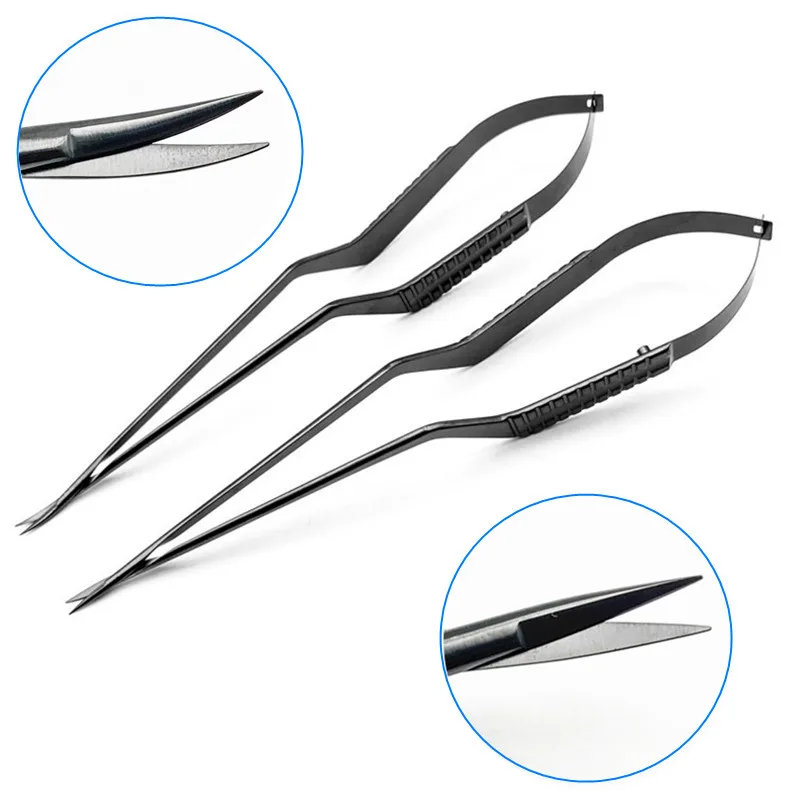 Stainless Steel Microsurgical Scissors Instruments | Black Scissors ...