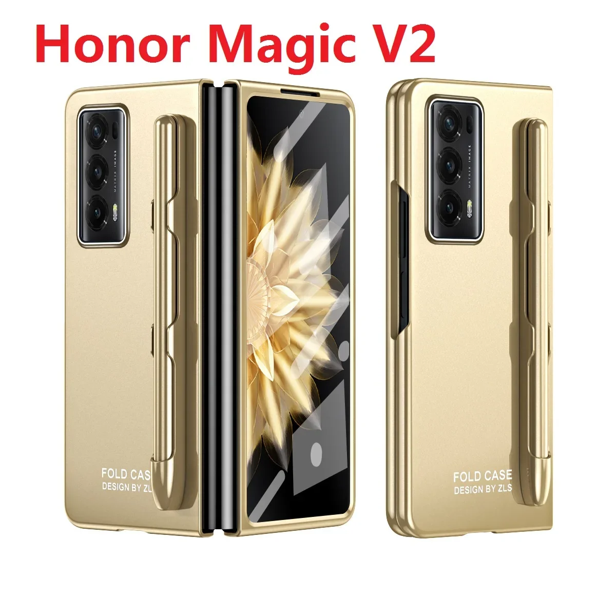 High-Quality-For-Honor-Magic-V2-Case-Pen-Slot-Matte-Hard-Tempered-Glass ...