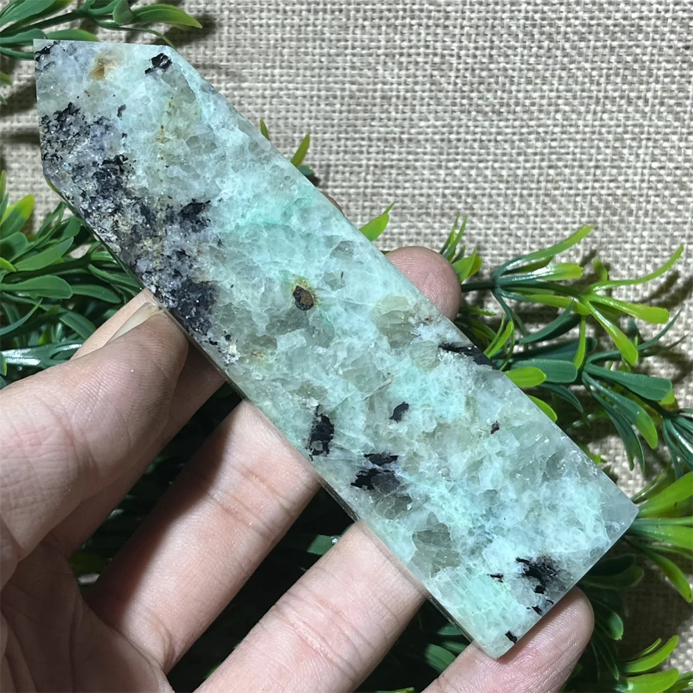 Crystal Natural Green Moonstone Tower Point Wand Quartz Quality Stone ...