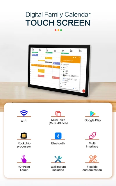 32 Inch Digital Family Calendar Cozyla Mate Calendar+ 22 Inch Digital ...