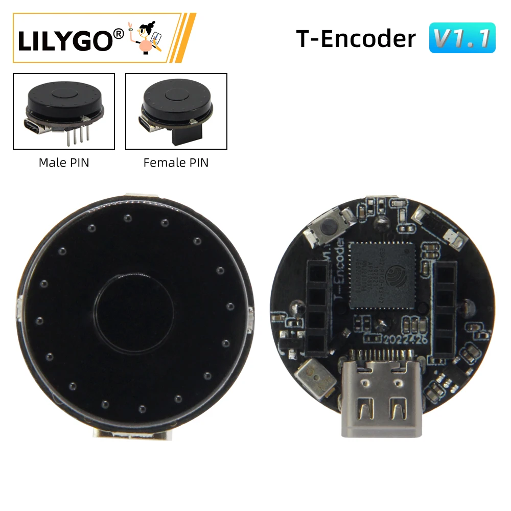 LILYGO-TTGO-T-Encoder-ESP32-Wireless-Module-RGB-LED-Ring-Encoder-T-U2T ...
