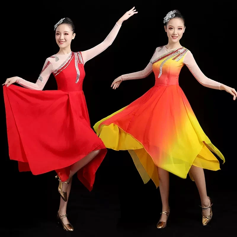 The-new-modern-dance-performance-dress-female-singing-and-dancing ...