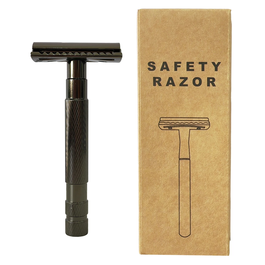 Safety Razor Set with 5 Razor Blades, Shaving Brush,Safety Razor Stand ...