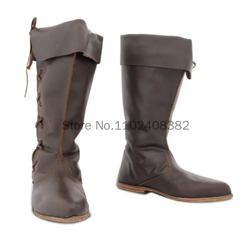 Botas-de-couro-medievais-para-homens-e-mulheres-carnaval-de-Halloween ...