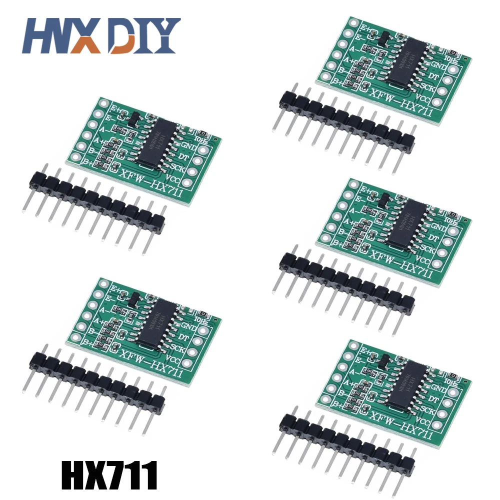 5pcs XFW-HX711 Weighing Sensor Dual-Channel 24 Bit Precision A/D Module ...