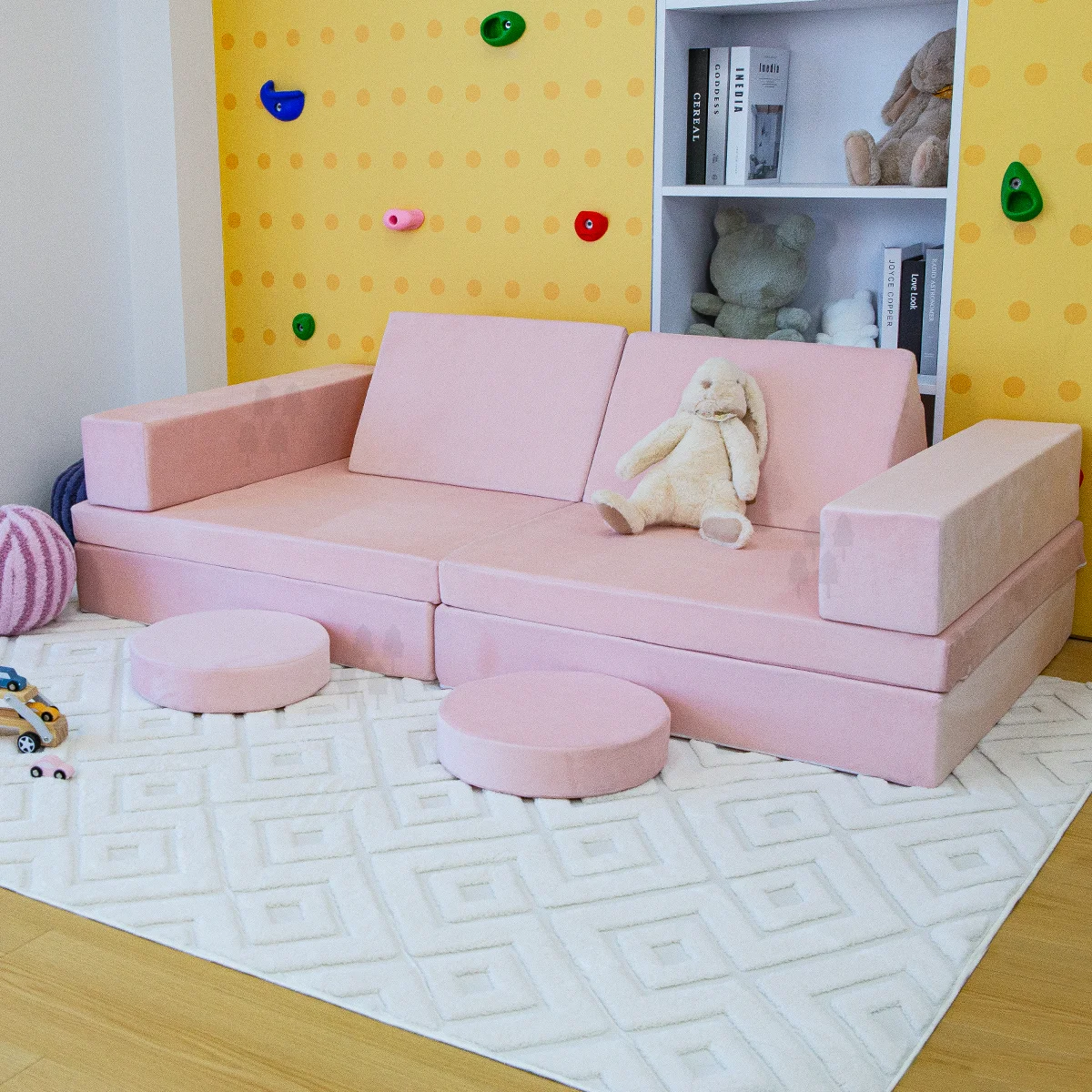 Children Building Block Forts Game Kids Sofa Set Sectional Convertible ...