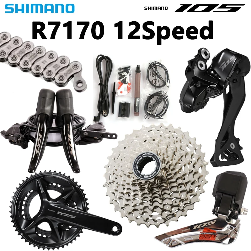 SHIMANO 105 Di2 R7170 Groupset ST/BR-R7170 RD-R7150 FC-R7100 50-34T CS-R7100 34T 36T FD-R7150 ...
