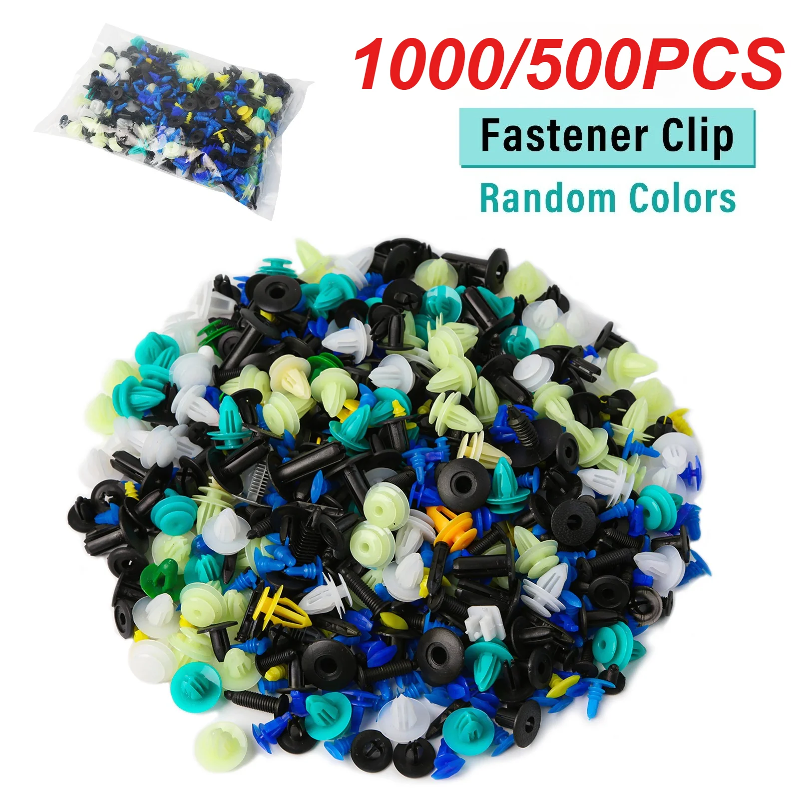 1000/500PCS Mixed Auto Vehicle Fastener Bumper Clips Retainer Rivet ...