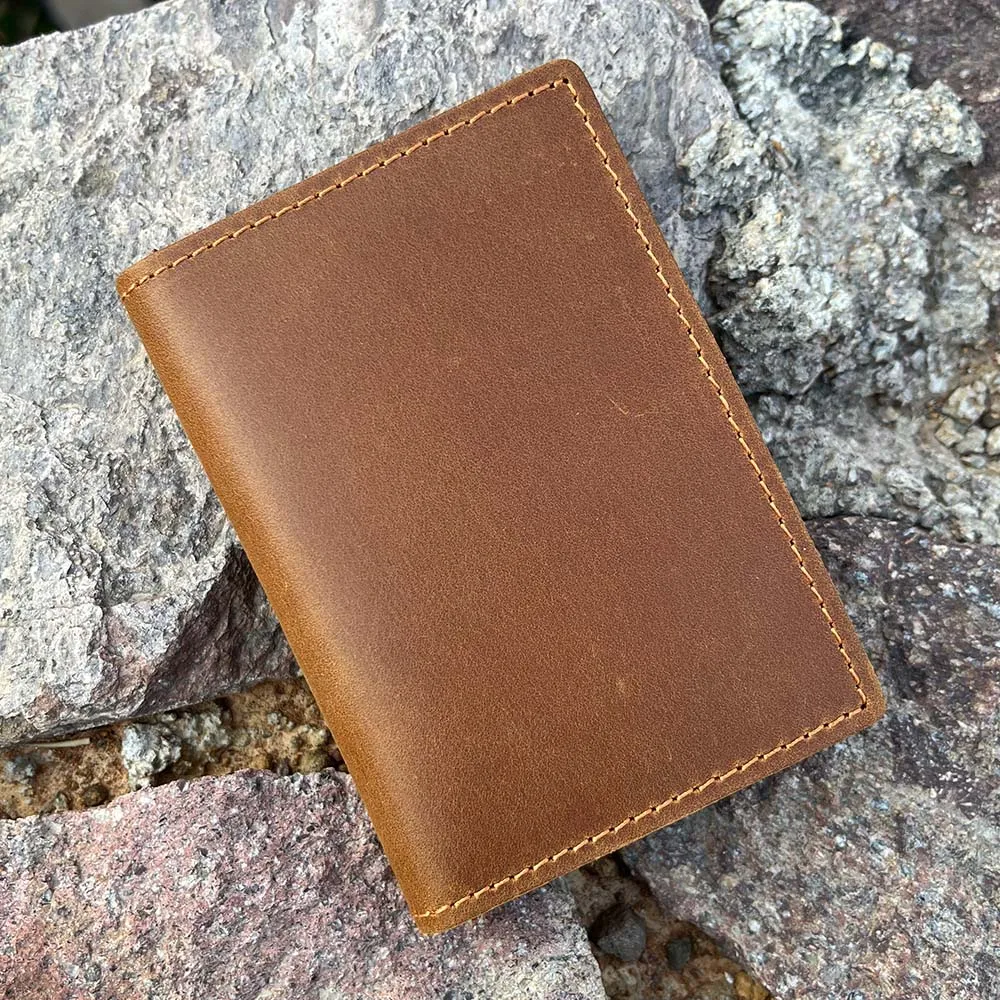 Handmade Wallet for Credit Cards Vintage Style Minimalist Leather ...