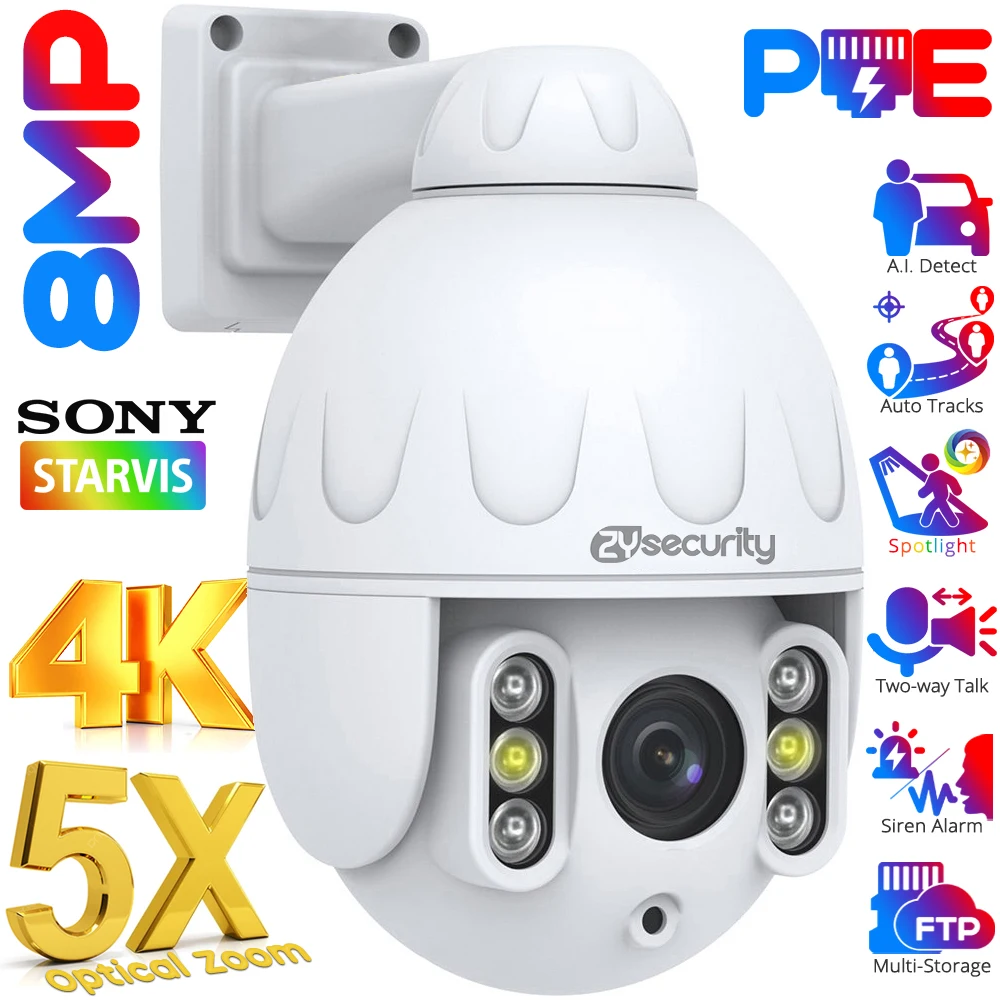 4K-8MP-IP-Camera-PoE-5X-Optical-Zoom-PTZ-Outdoor-Security-Camera-Human ...