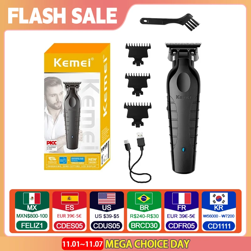 KEMEI-Black-Hair-Clippers-for-Men-Cordless-Clippers-for-Hair-Cutting ...