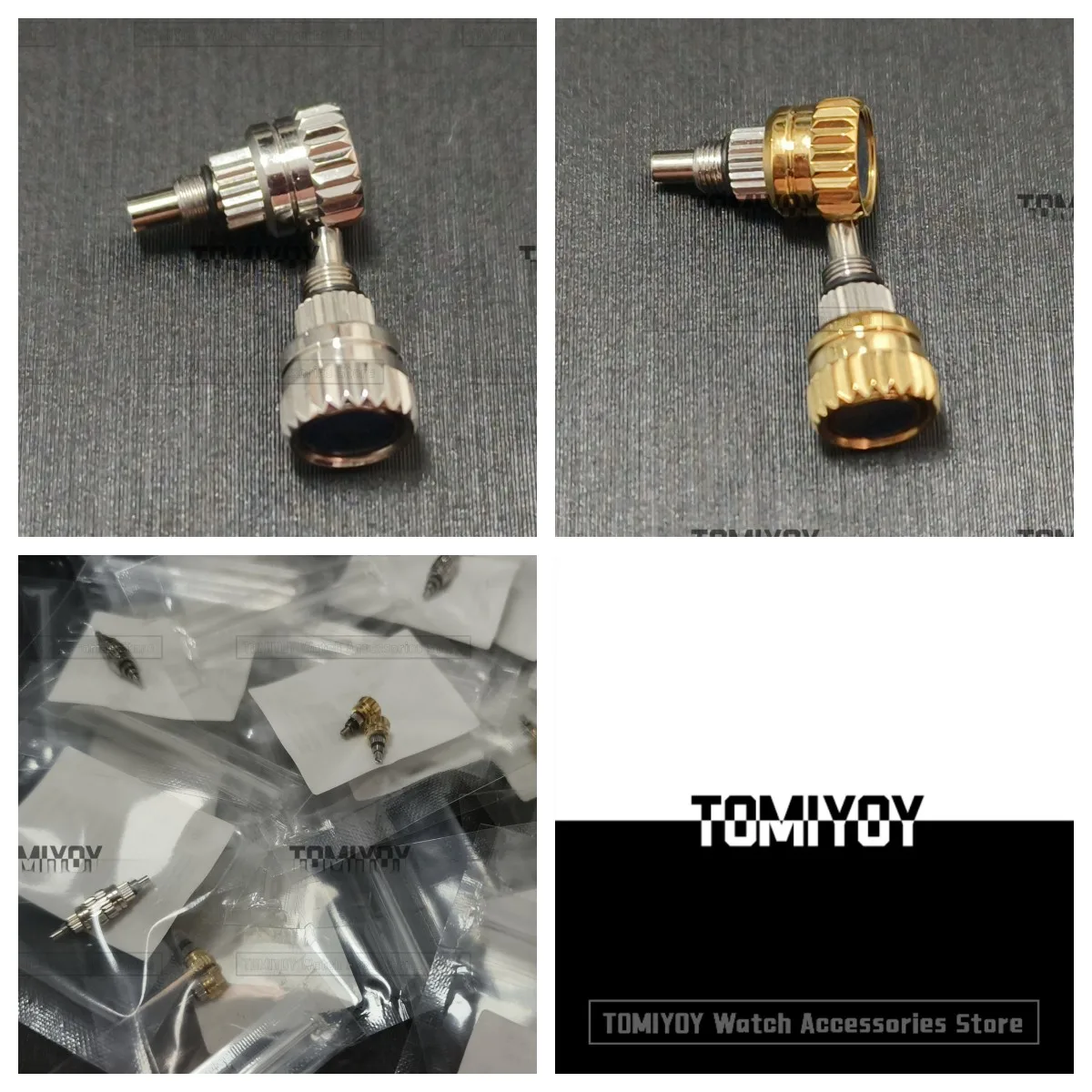 2PCS-Stainless-Steel-Watch-Crown-Screw-Pusher-Fit-For-Rolex-Original ...