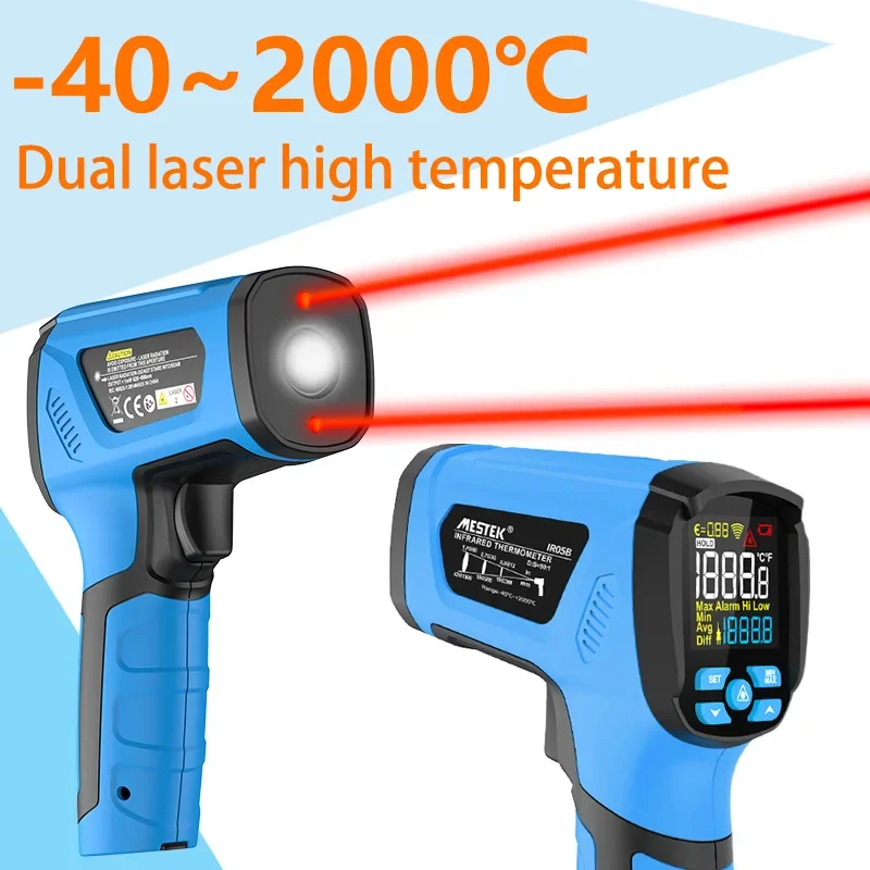 -40~2000℃ Laser Infrared Thermometer Digital Thermometers Dual Laser ...